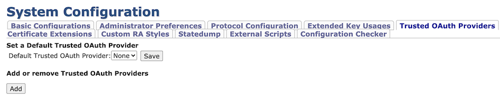 OAuth Providers OAuth Providers
